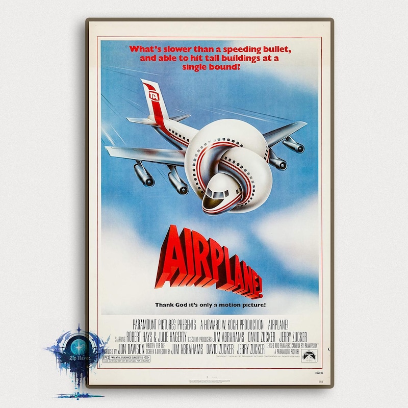 Airplane Film Poster - Etsy