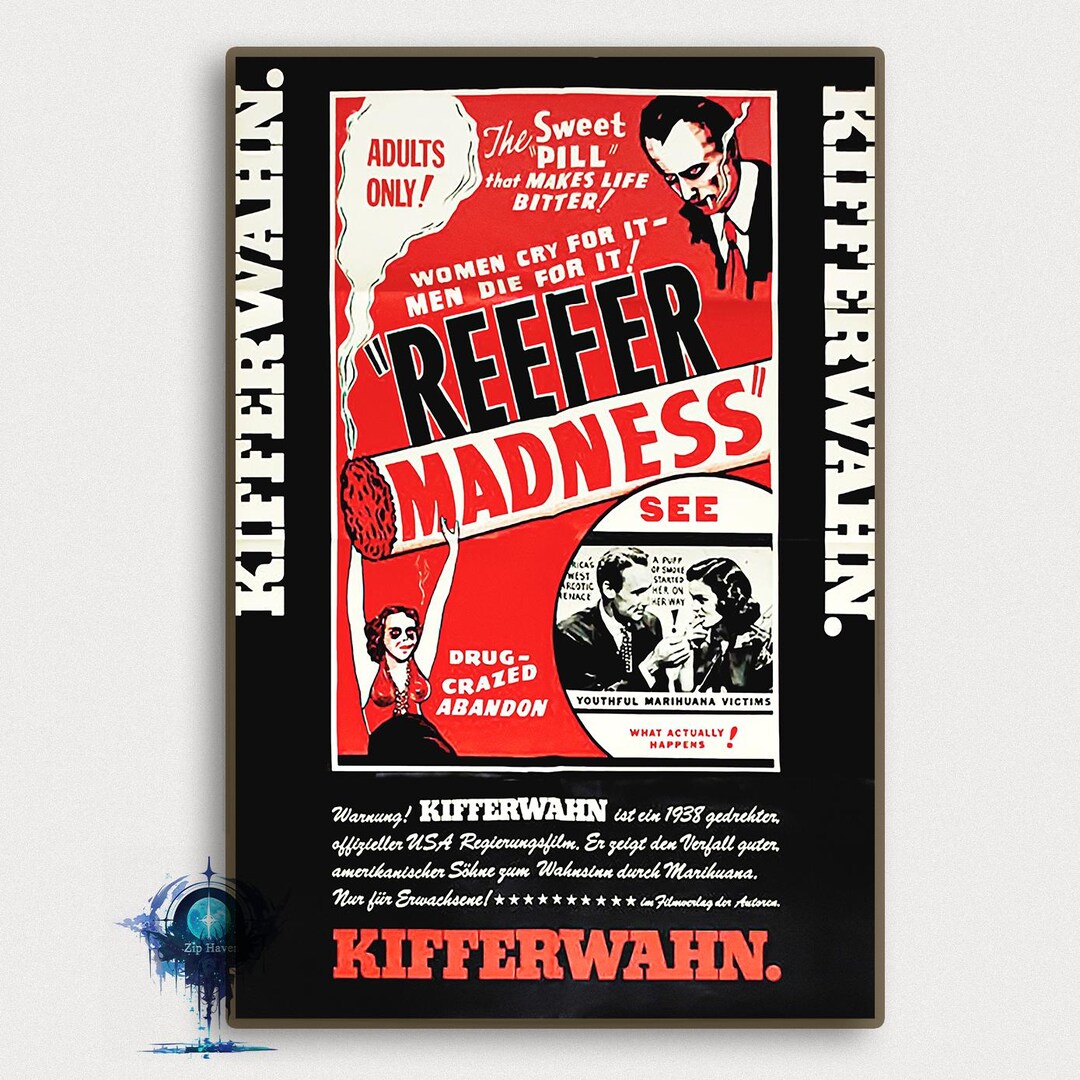 Reefer Madness 1950s Movie Vintage Classic Movie Poster Home Decoration ...