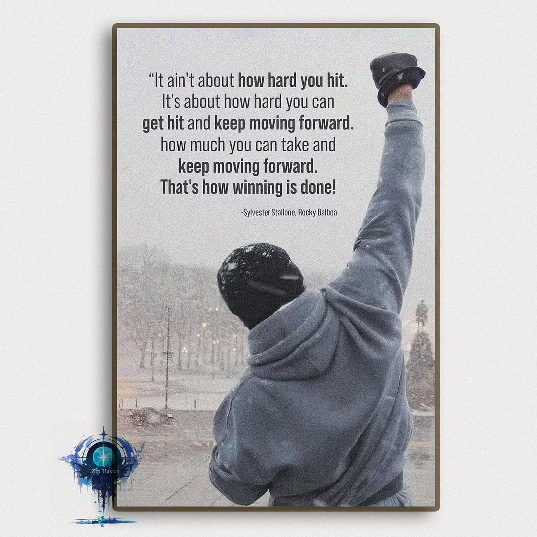 Rocky Movie Quote Poster: Sylvester Stallone Canvas Art Print - Etsy