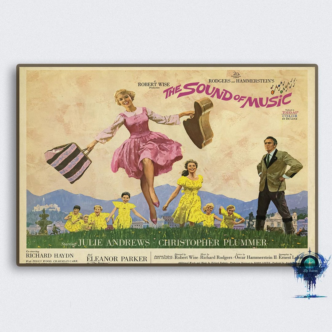 The Sound of Music Movie Poster Vintage Classic Movie Poster Art Home ...
