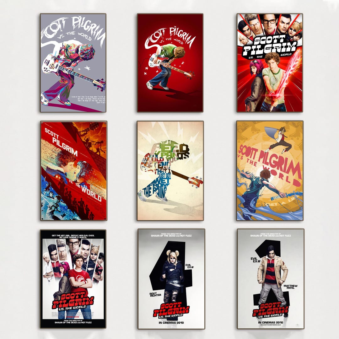 Scott Pilgrim Vs. the World Movie Poster: High Definition Canvas Art ...