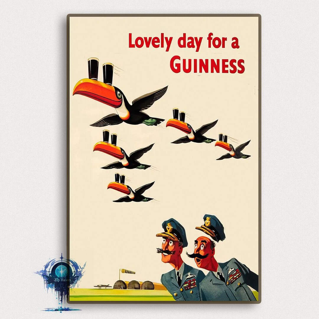 Guinness Toucan Poster: Vintage Style Art Print - Etsy