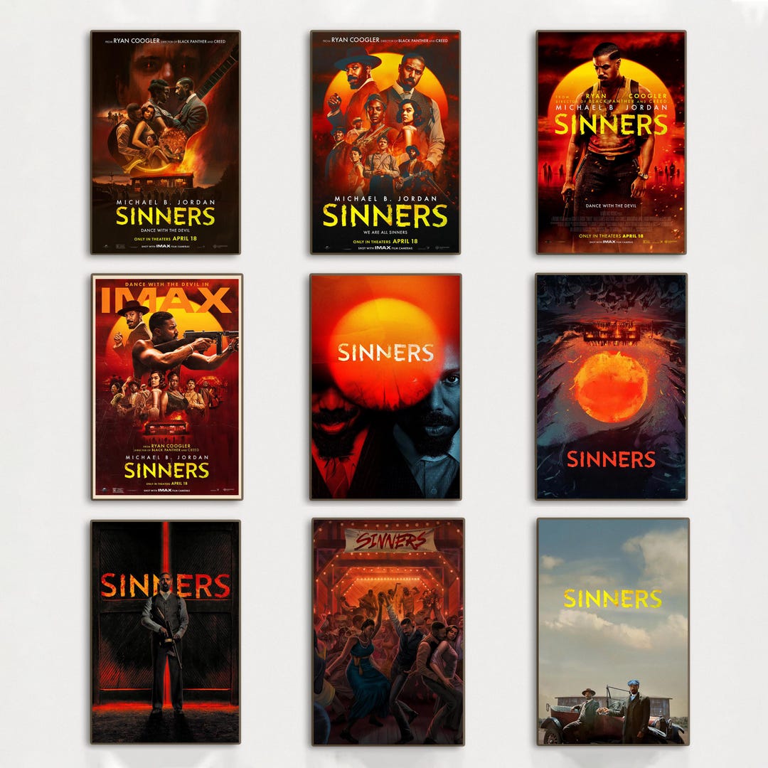 Sinners Movie Poster: High Definition Canvas Art Print - Etsy