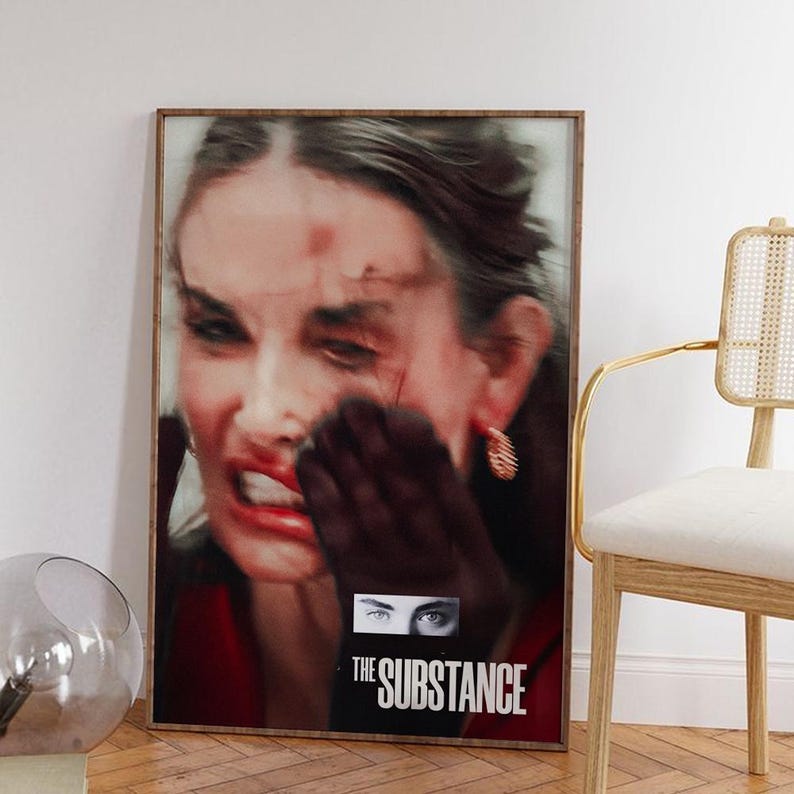 The Substance Movie Poster: Vintage Canvas Art Print - Etsy
