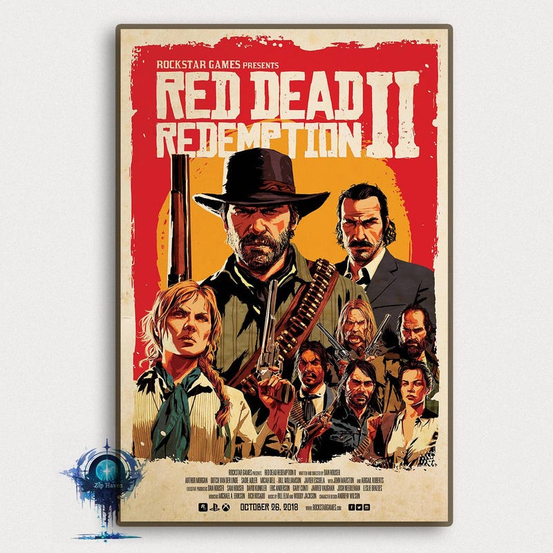 Red Dead Redemption 2 Poster - Etsy