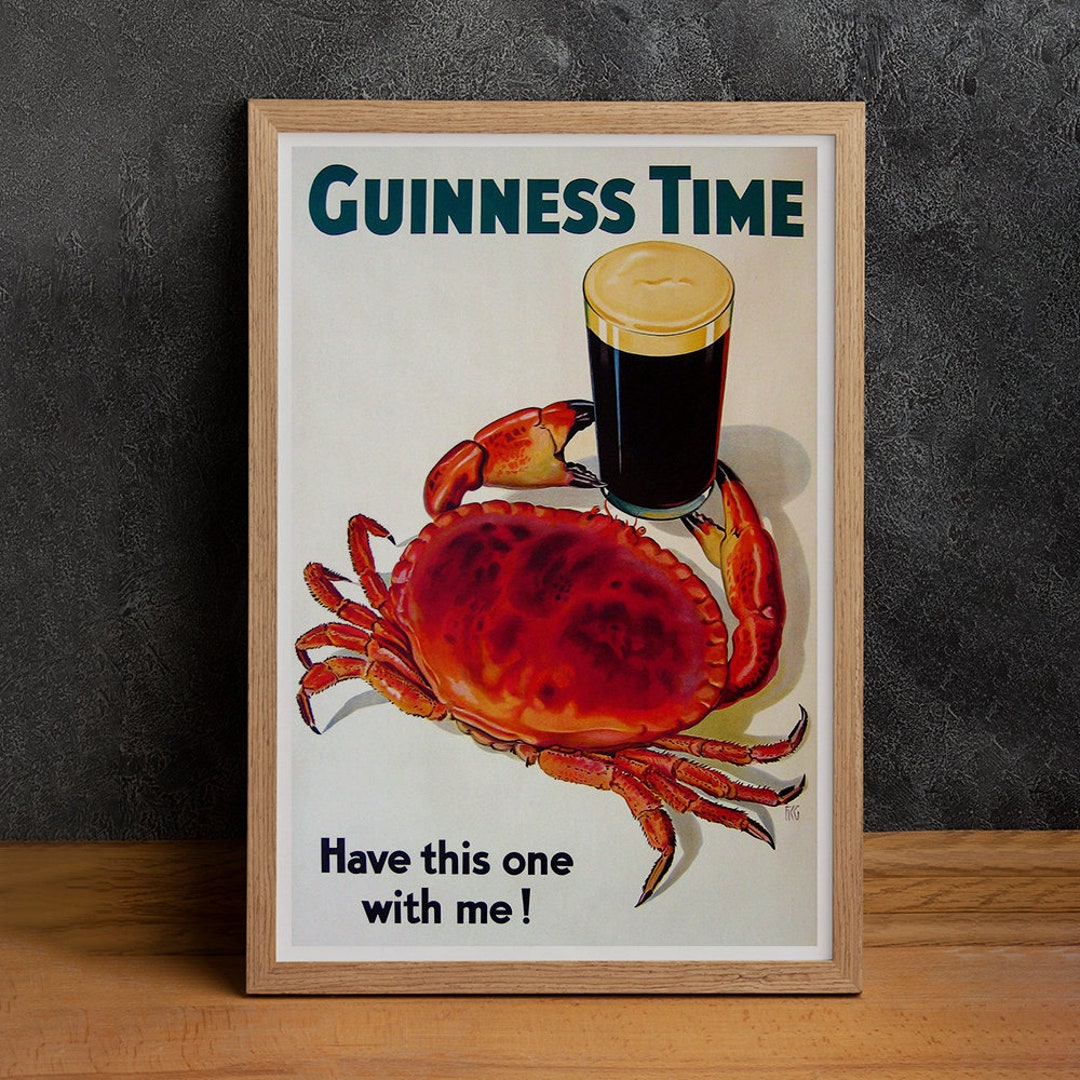 Guinness Time Poster, Classic Poster, Art Poster, Canvas Print, Home ...