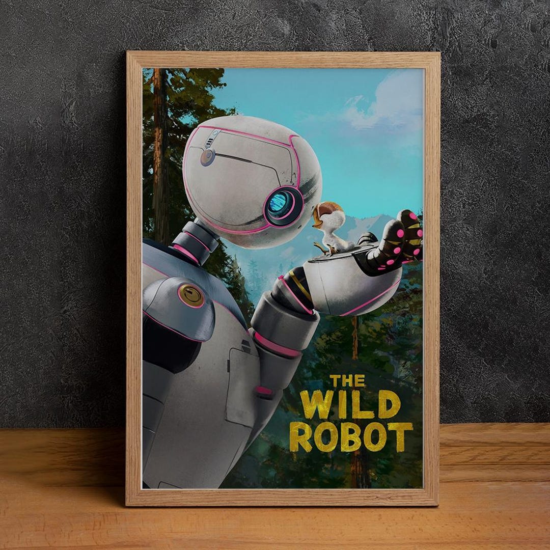 The Wild Robot Movie Poster, High Quality Canvas Print, Wall Art ...