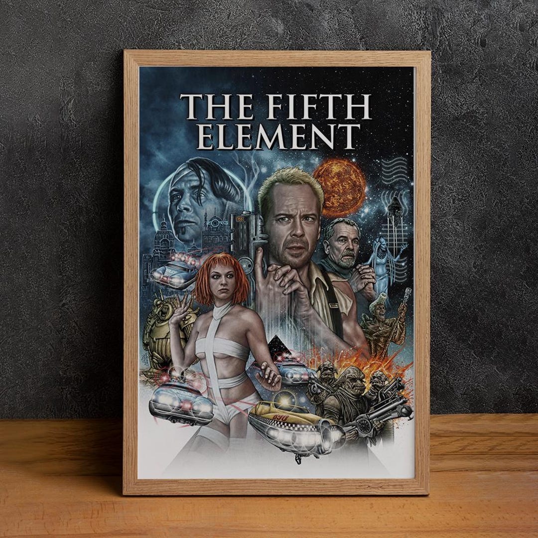 The Fifth Element Movie Poster, High Quality Canvas Print, Wall Art ...