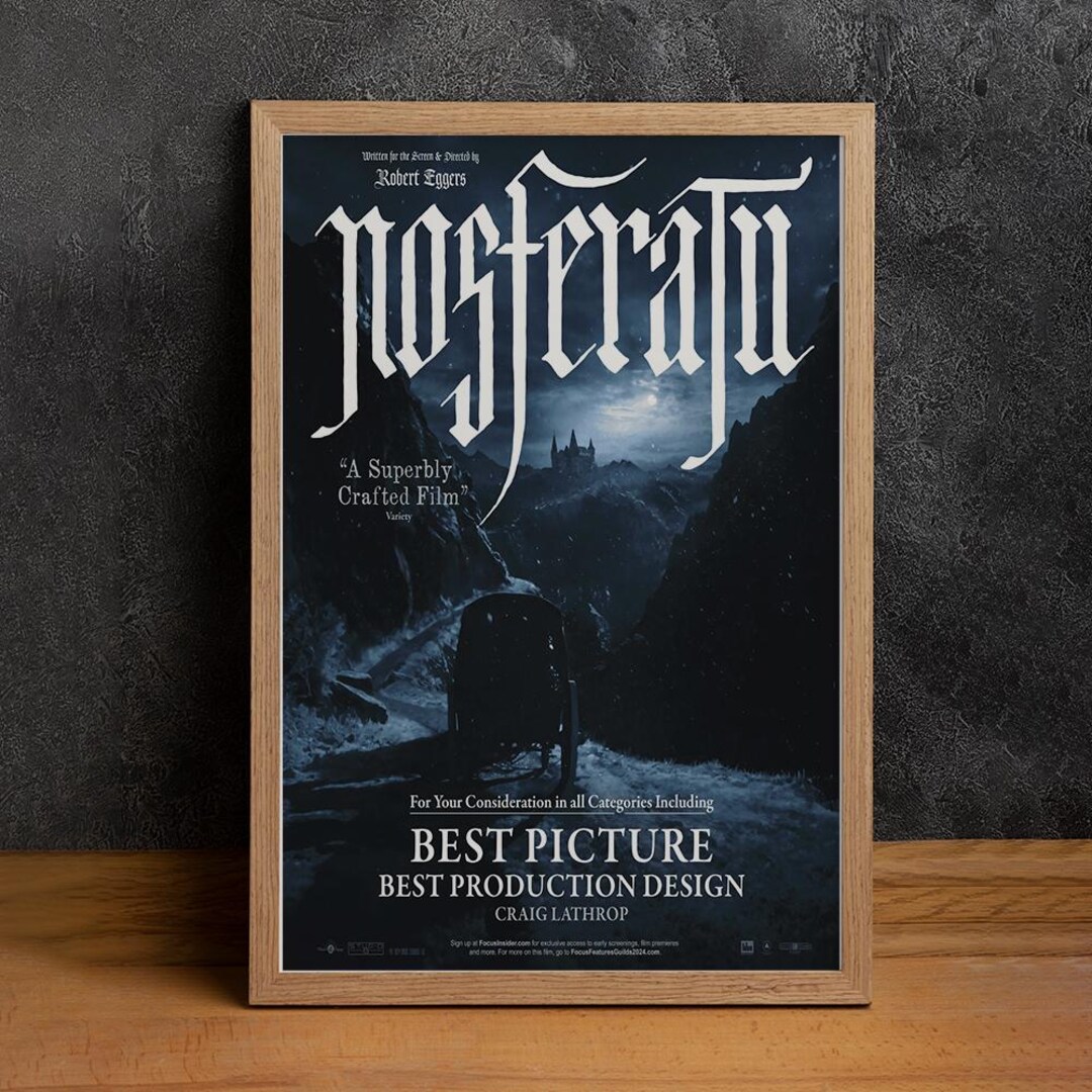 Nosferatu Movie Poster, High Quality Canvas Print, Wall Art, Classic ...