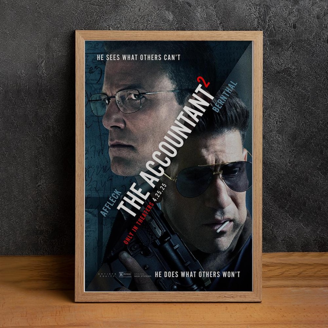 The Accountant Movie Poster, High Quality Canvas Print, Wall Art ...