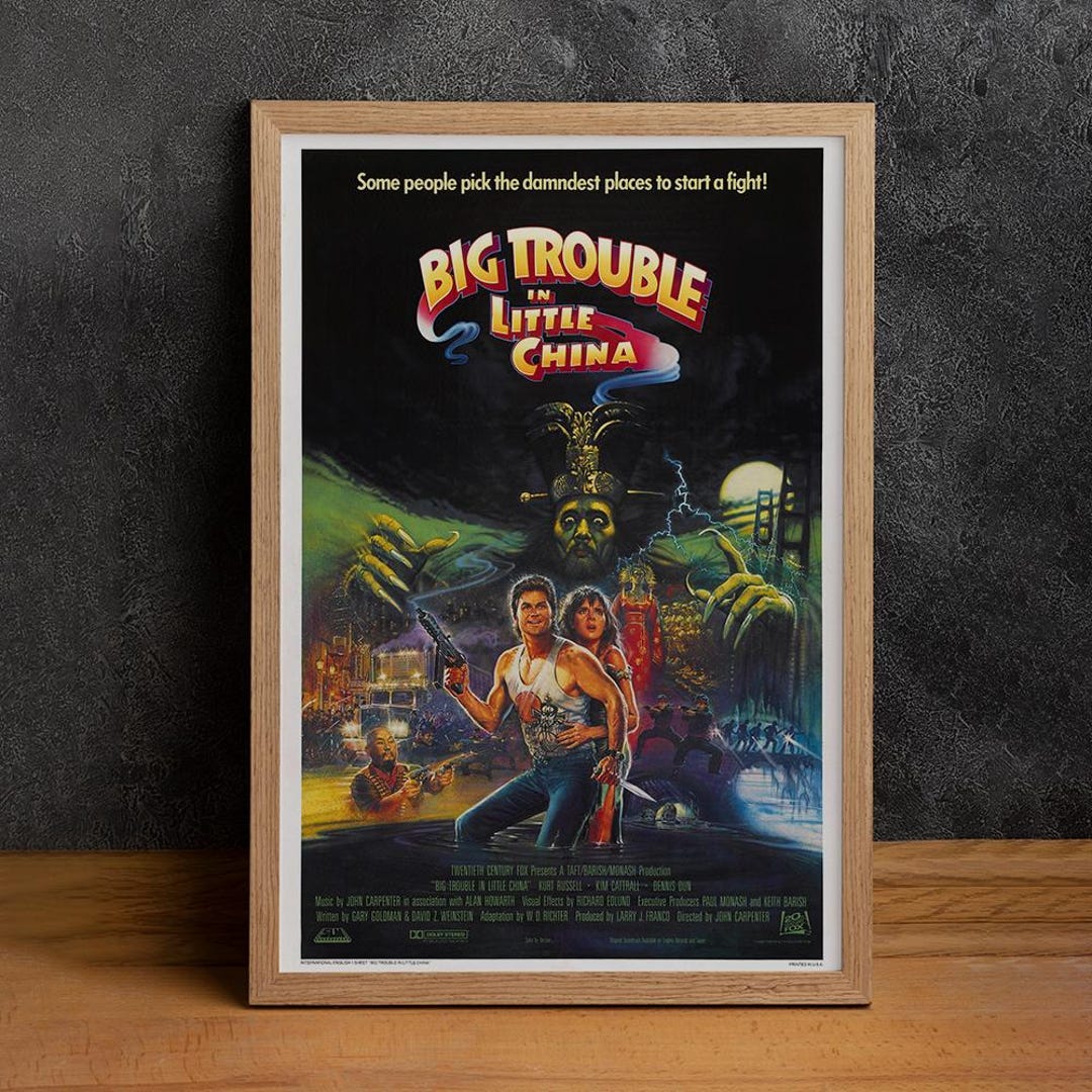 Big Trouble in Little China Movie Poster, High Quality Canvas Print ...