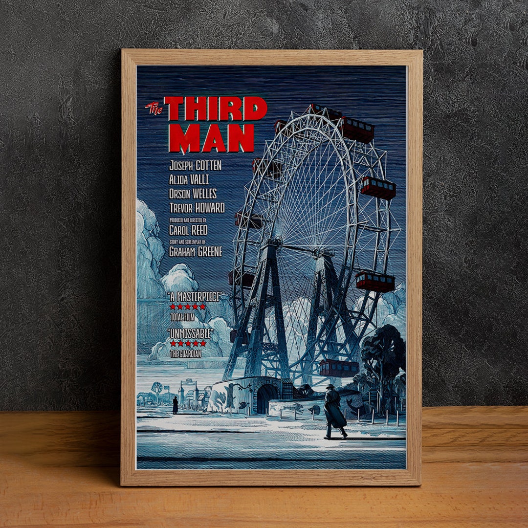 The Third Man Movie Poster, High Quality Canvas Print, Wall Art ...