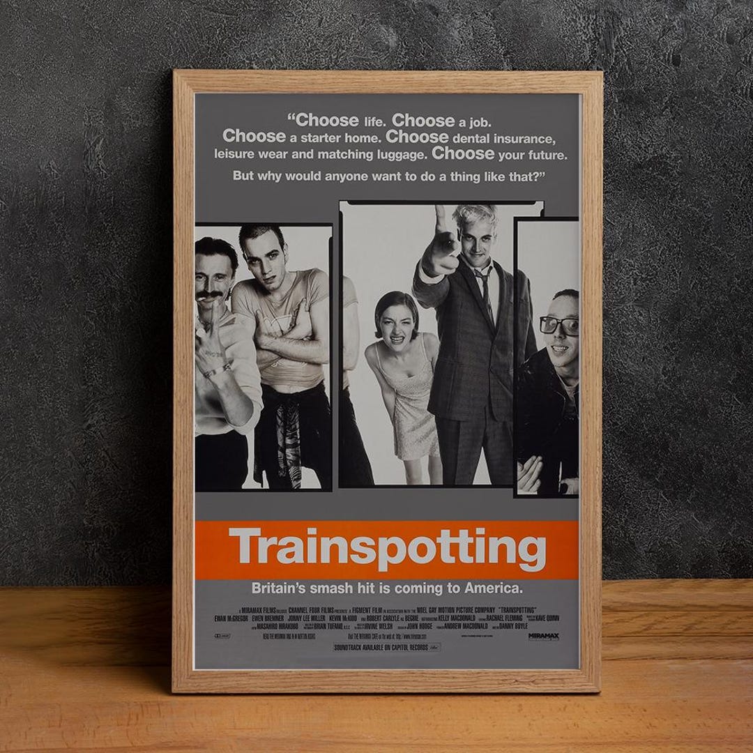 Trainspotting Movie Poster, High Quality Canvas Print, Wall Art ...