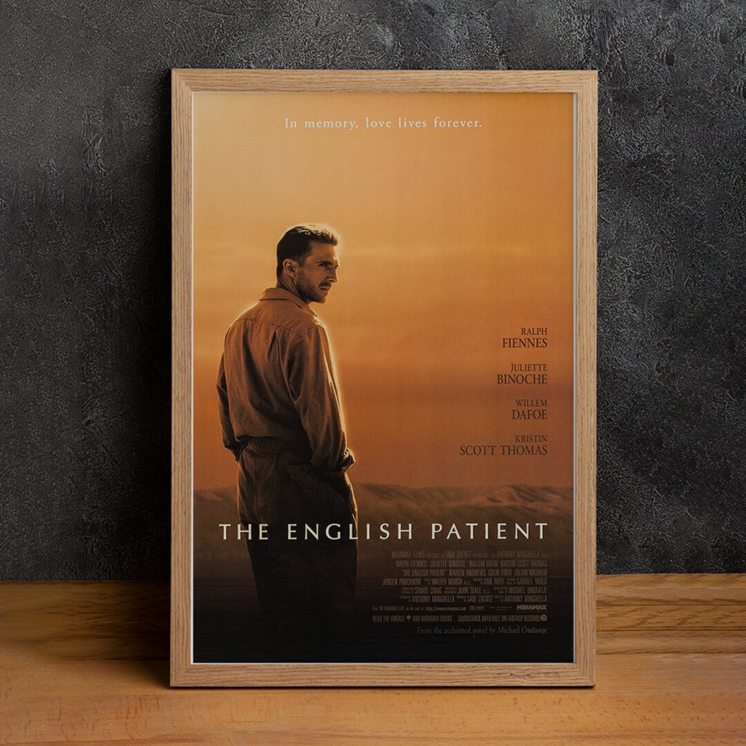 The English Patient Movie Poster, High Quality Canvas Print, Wall Art ...
