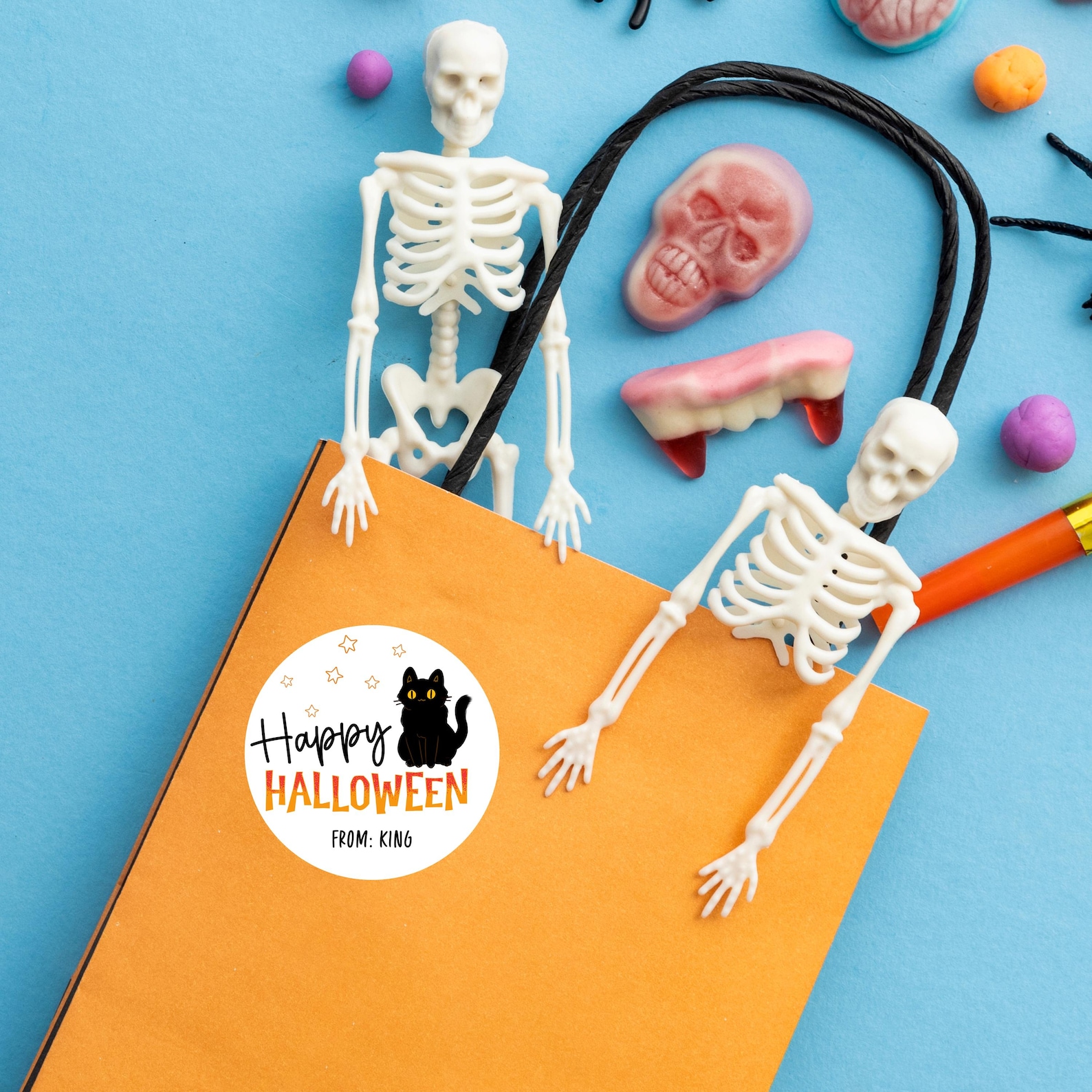 Spooky Halloween Stickers-trick or Treat Favors-halloween Stickers-kids ...