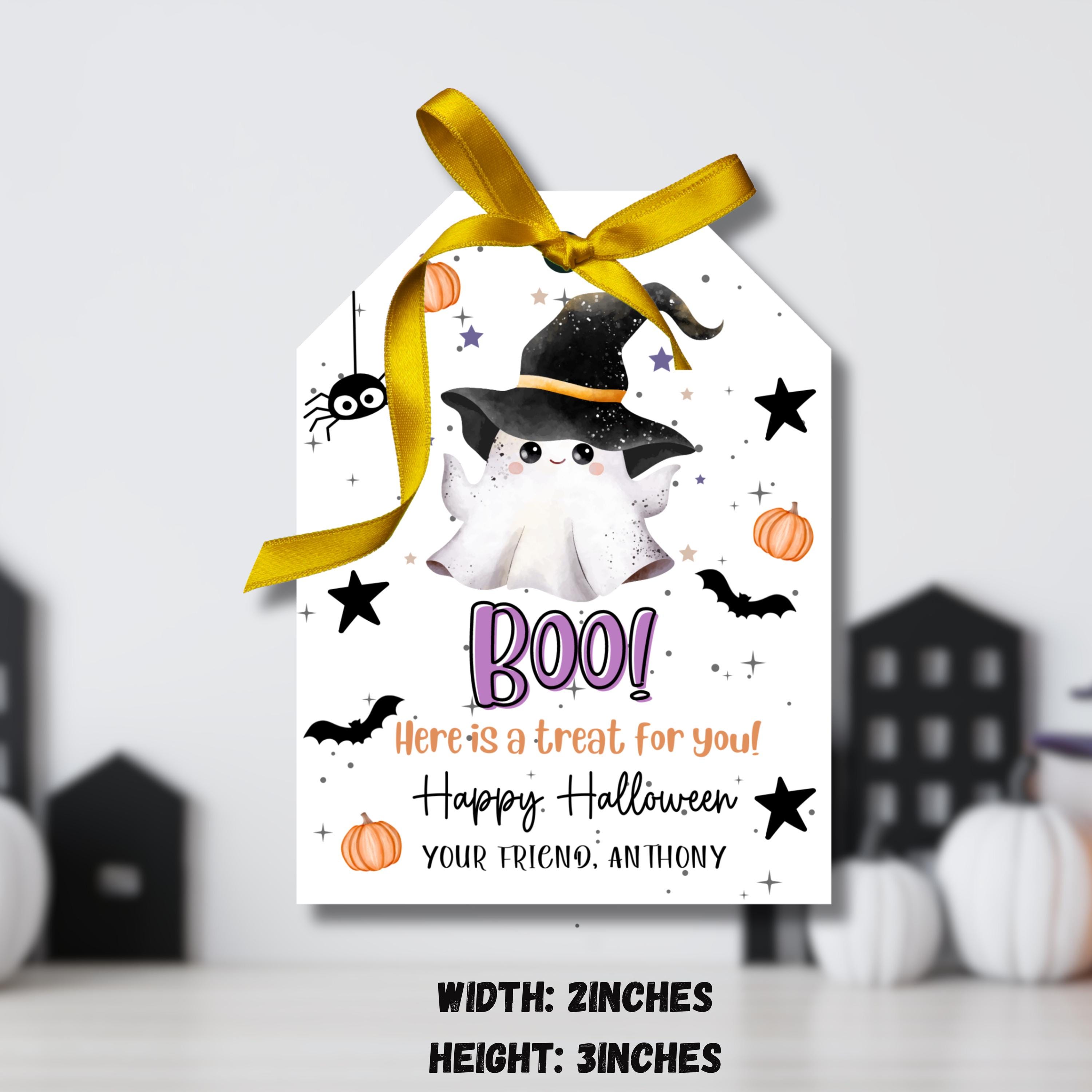 Printed Halloween Gift Tags,trick or Treats Bag Tags,halloween Party ...