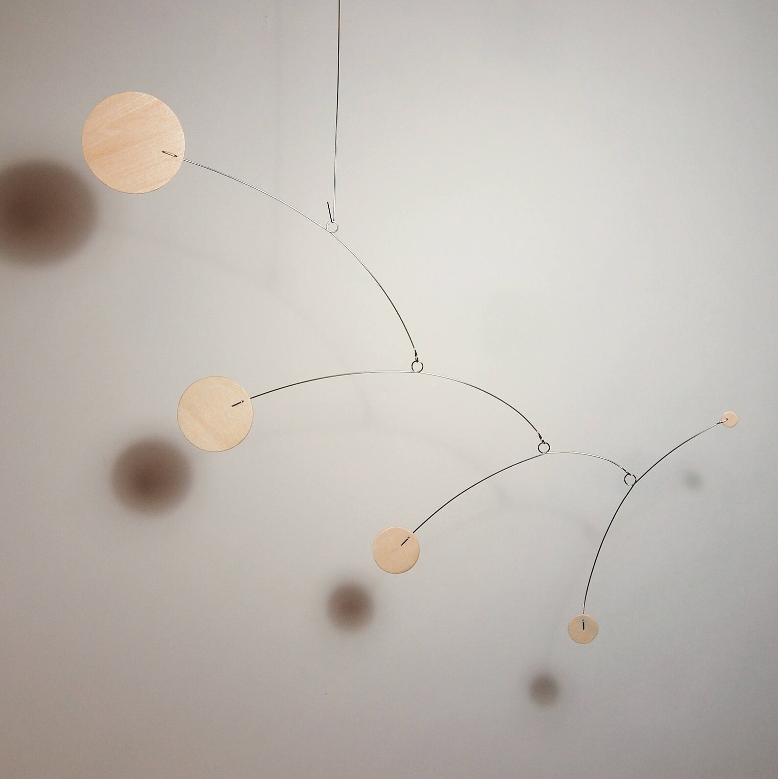 Modern Wood Art - Sun - Wooden Baby Mobile Light Birch Wood All Natural ...