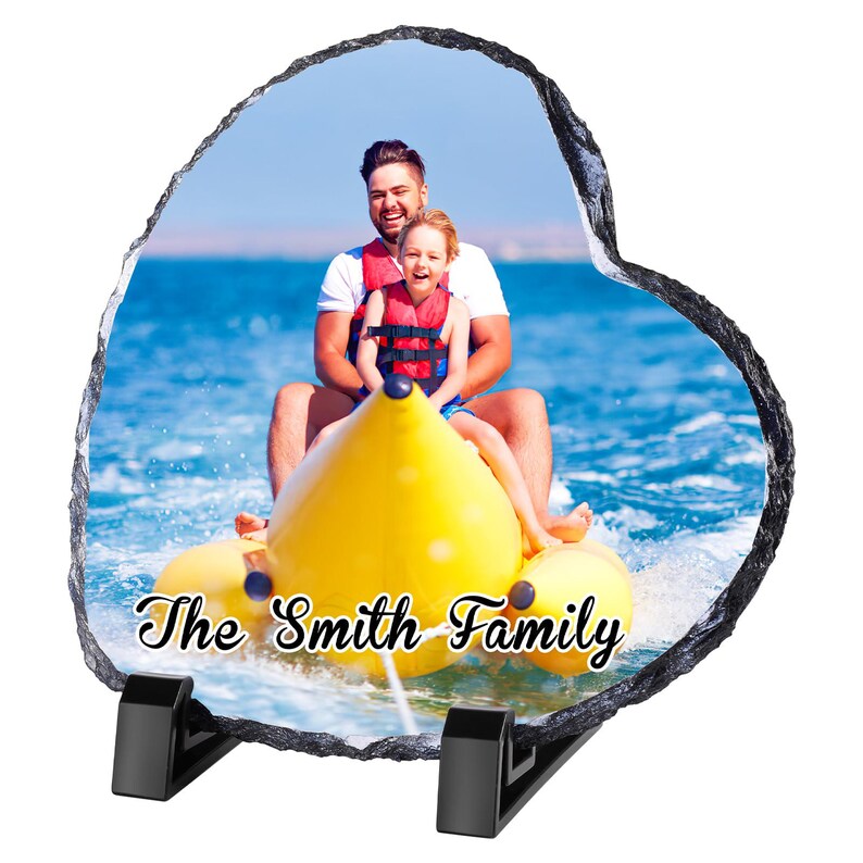 Custom Photo Slate Plaque With Stand Personalized Romantic Gift for ...