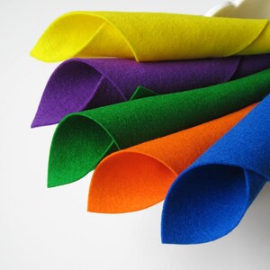 Wool Felt Set, Jelly Bean Color Story, 100% Merino, Wool Felt Squares ...