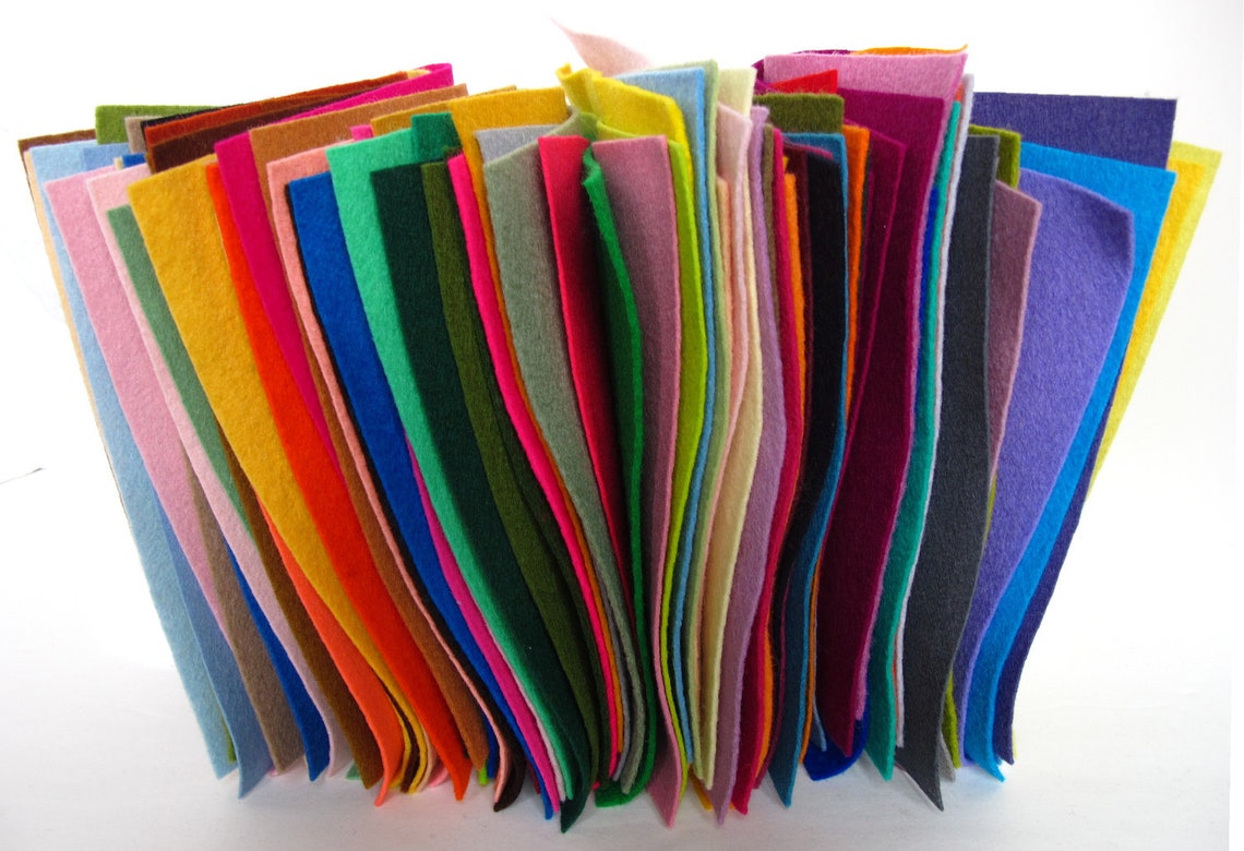 Wool Felt Set 100% Wool Pure Merino Felt Assortment 115 - Etsy