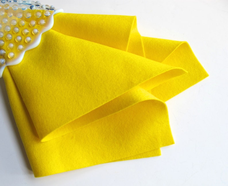 Lemon Yellow Felt 100% Wool Large Felt Sheet Wool Felt | Etsy