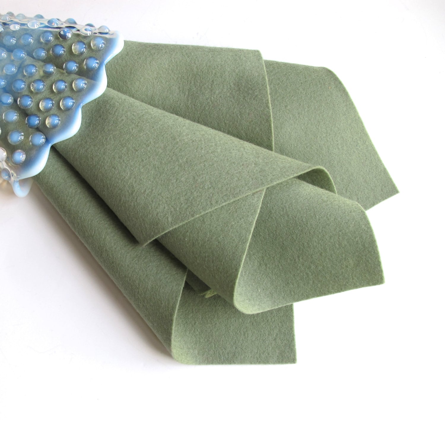 Grey Green Felt 100% Wool Large Felt Sheet Non Woven Non - Etsy
