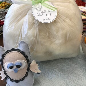 Wool Stuffing, Pure Wool, Twelve Ounces, Large Bag, Plush Filling ...