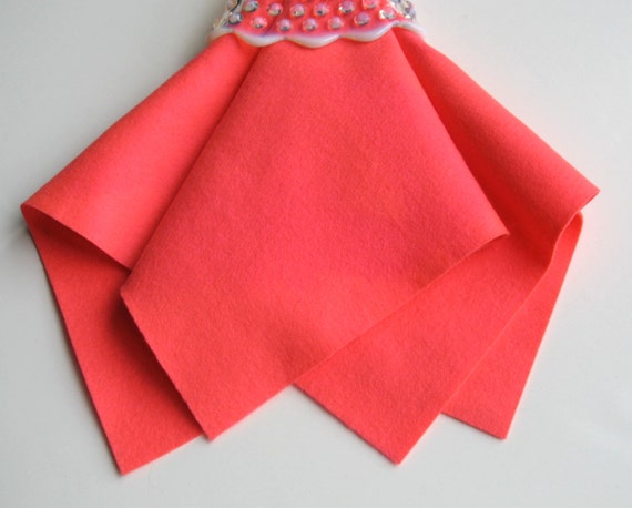 Bright Pink Felt Wool Felt Sheet Large Felt Square 100% | Etsy
