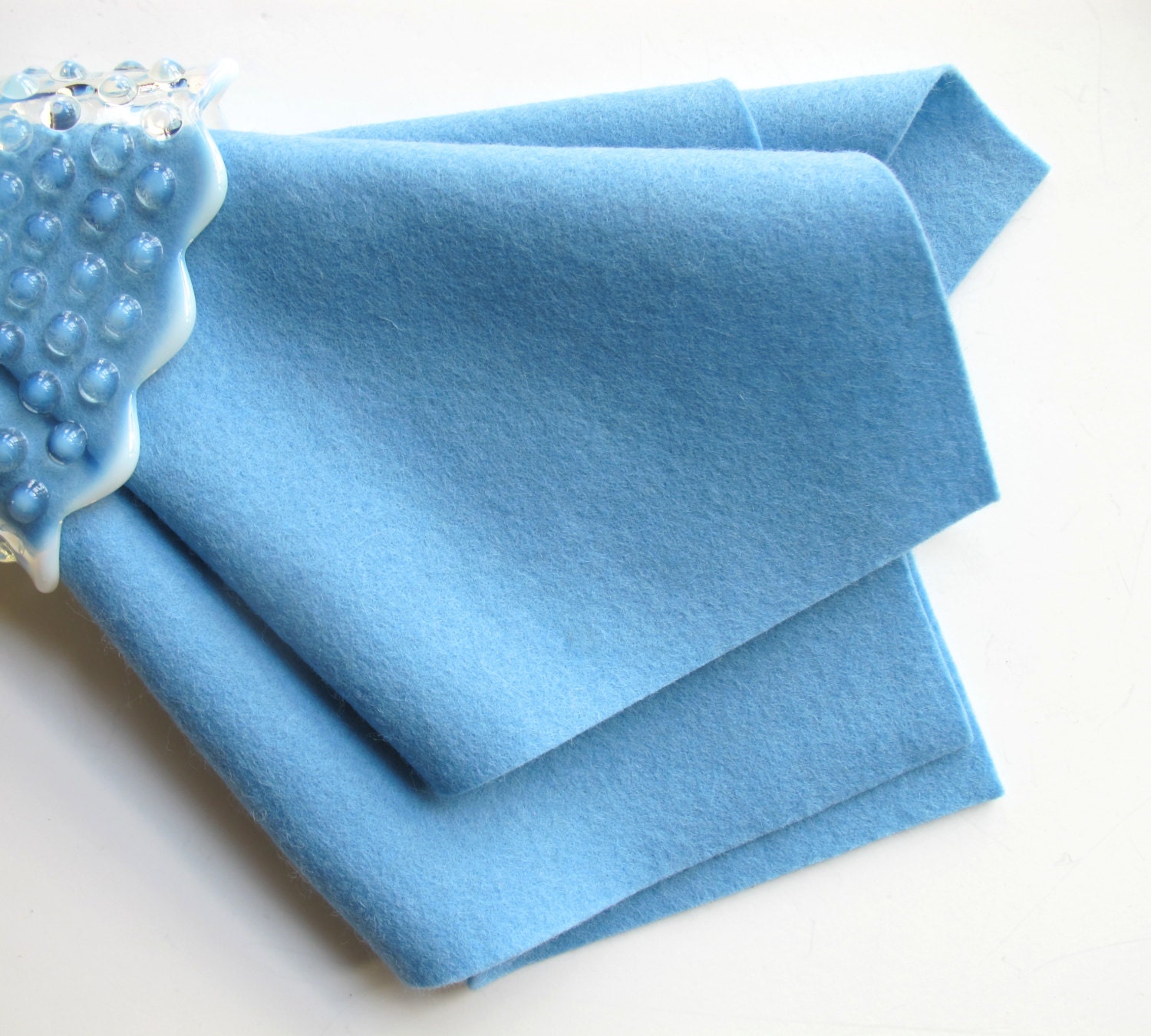 Light Blue Felt Wool Felt Square Large Felt Sheet 100% - Etsy