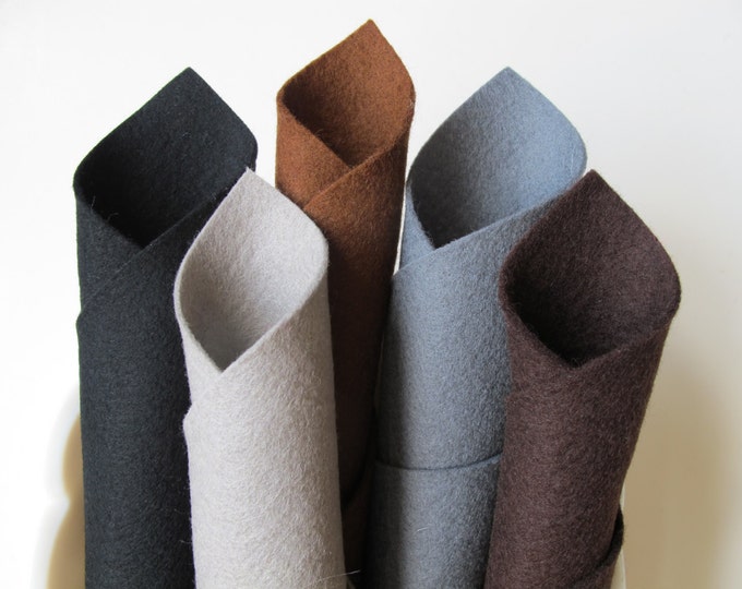 Wool Felt, 100% Wool, 18 Sheet Set, Feltonthefly Favorites, Pure Merino ...