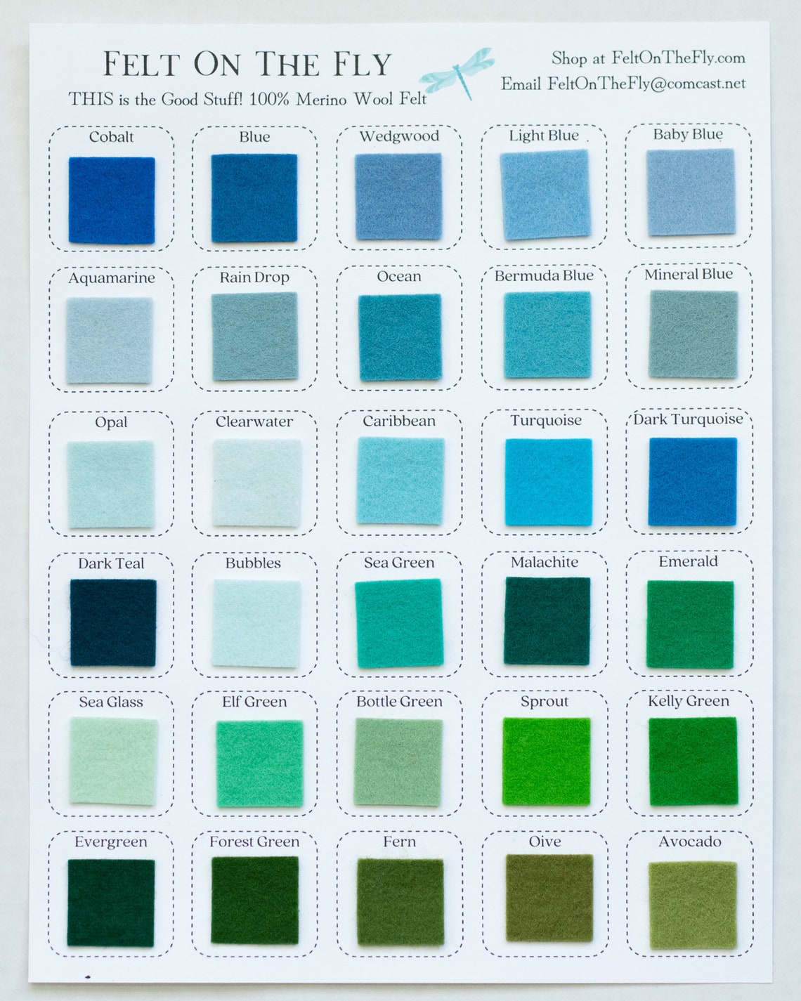 100% Wool Felt Sampler Swatches CHOOSE TWELVE SWATCHES - Etsy