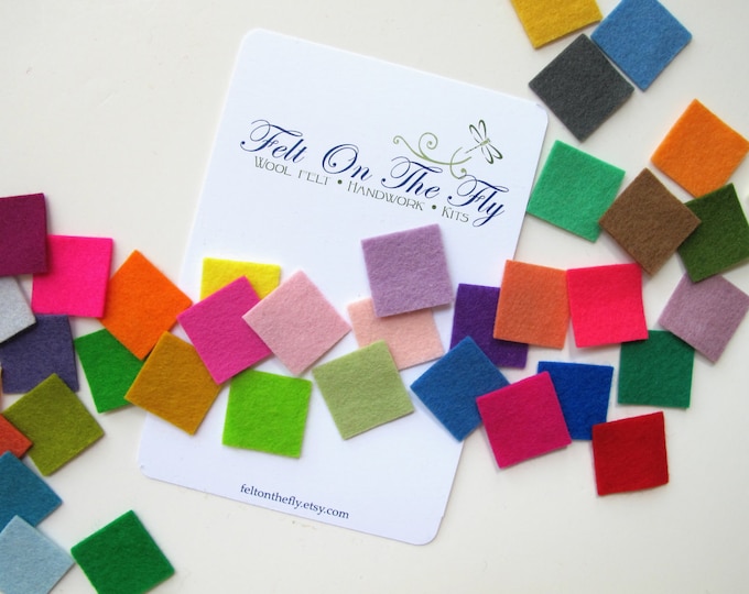Wool Felt Swatches, 100% Wool, Color Samples, Merino Wool Fiber, Color ...