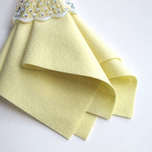 Light Yellow Felt, 100% Merino Wool, Felt Sheet, Pastel Felt, Soft Felt ...