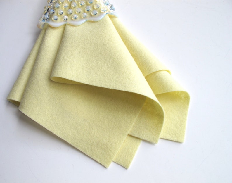 Light Yellow Felt 100% Merino Wool Felt Sheet Pastel Felt | Etsy
