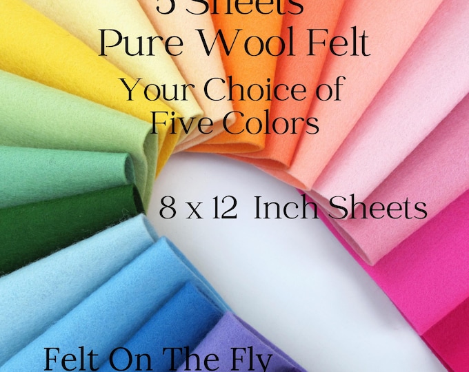 Wool Felt Swatches, 100% Wool, Color Samples, Merino Wool Fiber, Color ...