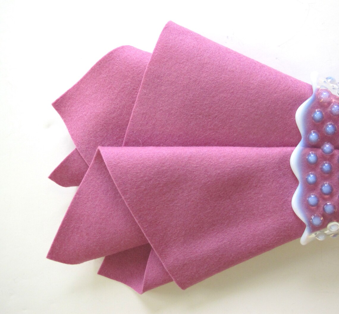 Rose Pink Felt 100% Wool Felt Sheet Large Felt Square Soft - Etsy