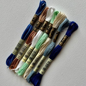 Supplies Kit, Tea Cup Pincushion, Blue and White, Wool Felt, DMC Floss, Wool Stuffing, DIY Kit ...