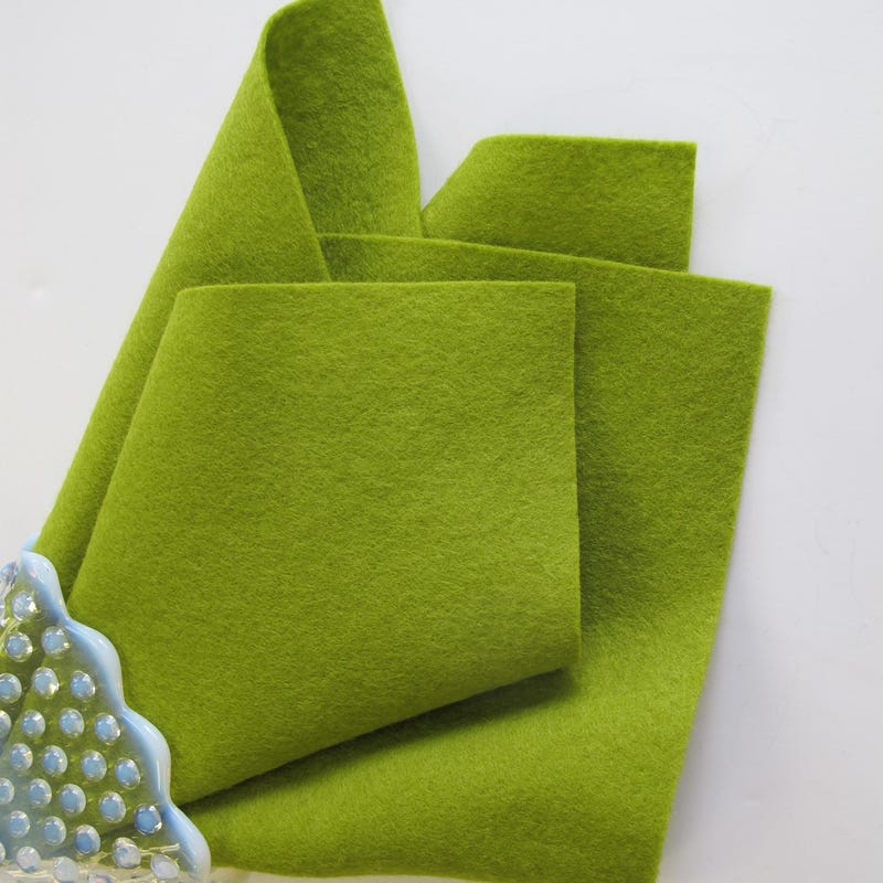 Green Felt Fabric - Etsy