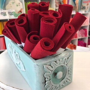 Ruby Red Felt, 100% Wool, Pure Merino Fiber, 1mm Thick, 8x12 Sheet ...