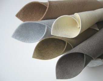 Light Grey Wool Felt | Etsy