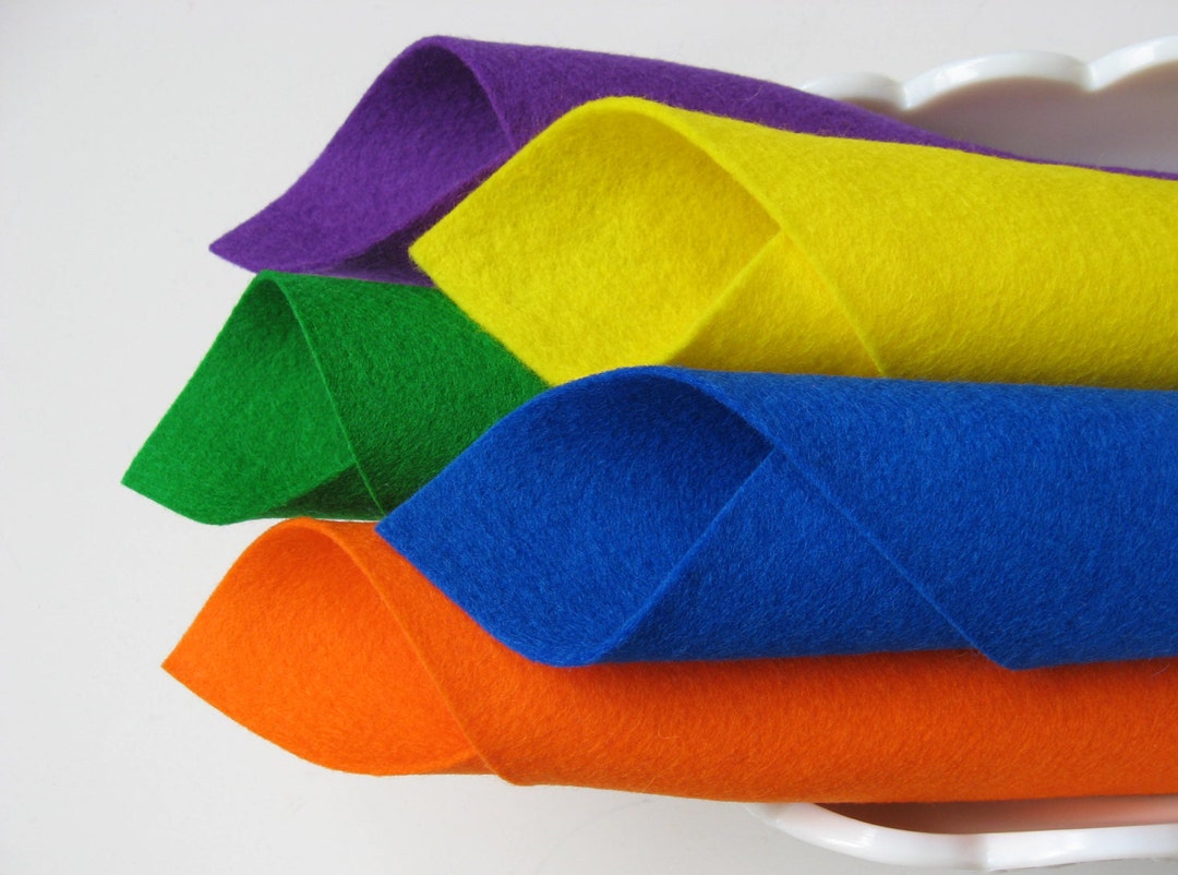 Wool Felt Set, Jelly Bean Color Story, 100% Merino, Wool Felt Squares ...