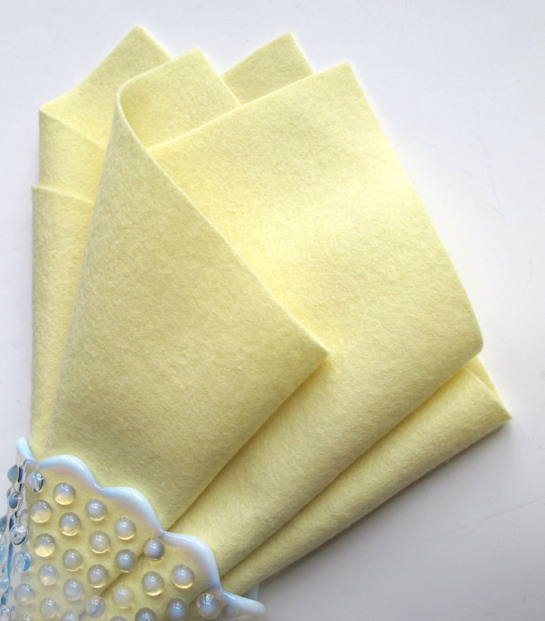 Light Yellow Felt 100% Merino Wool Felt Sheet Pastel Felt - Etsy