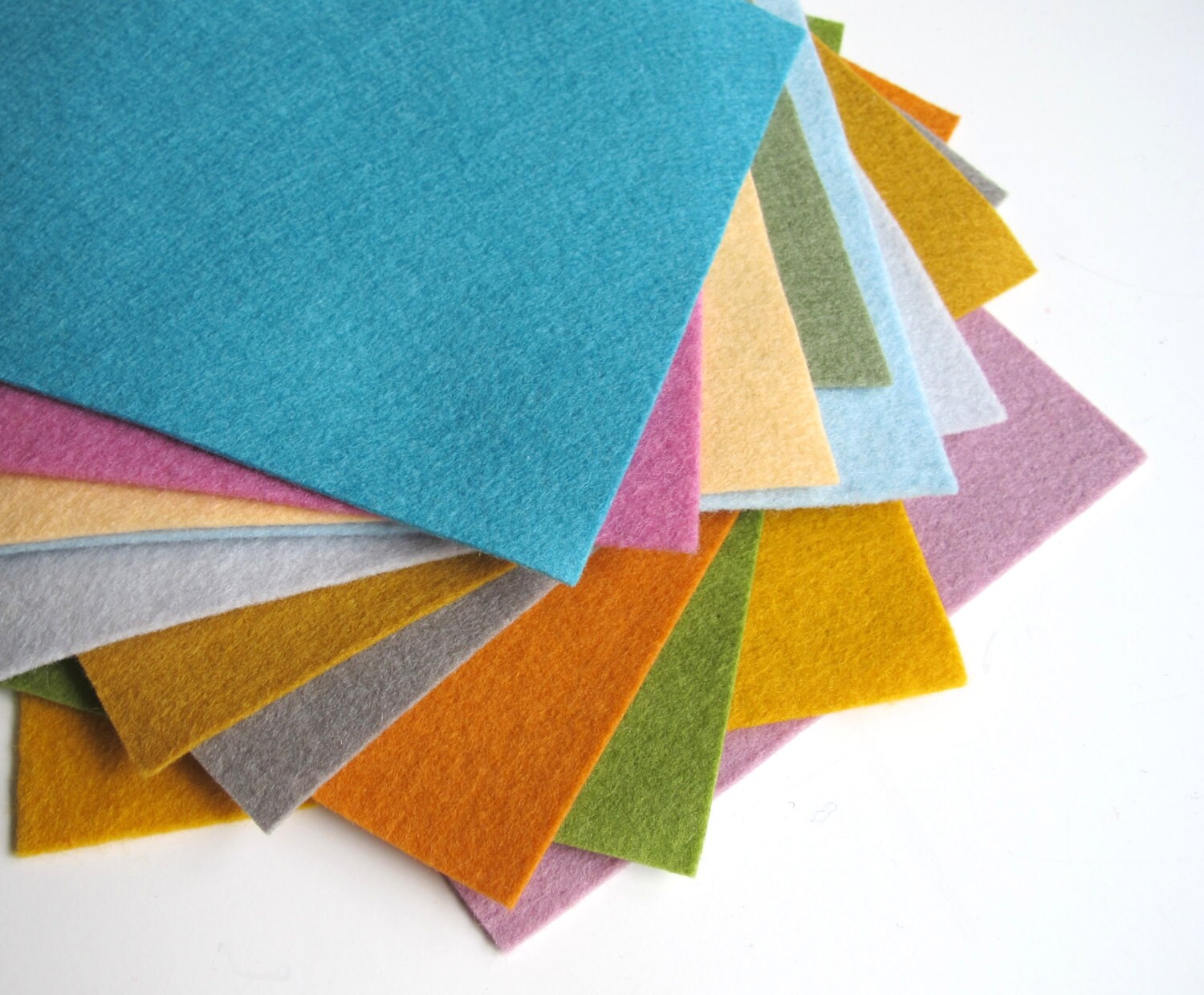 Felt Sheets Dusty Tones 100% Merino Wool Set of Twelve | Etsy