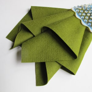 Olive Green Felt, Wool Felt Square, Felt Sheet, 100% Merino, Pure Wool ...