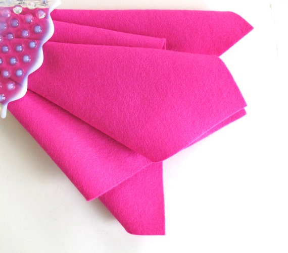 Deep Pink Felt 100% Merino Wool Felt Square | Etsy