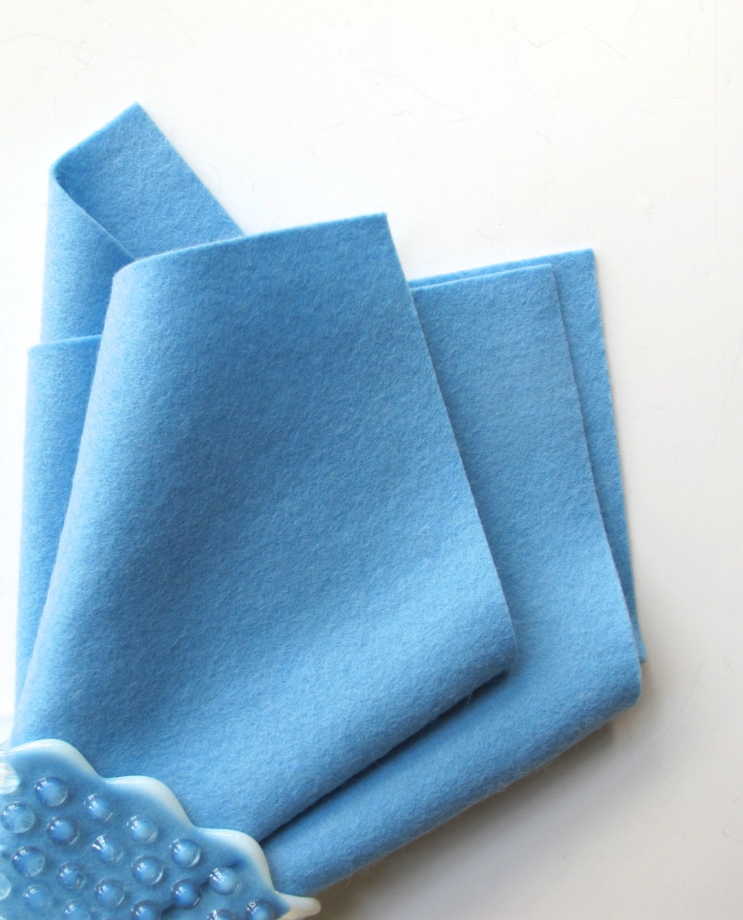 Light Blue Felt, Wool Felt Square, Large Felt Sheet, 100% Merino, Craft ...