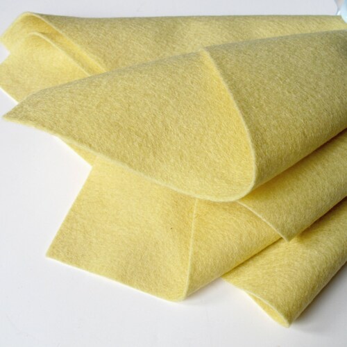 Light Yellow Felt 100% Merino Wool Felt Sheet Pastel Felt - Etsy