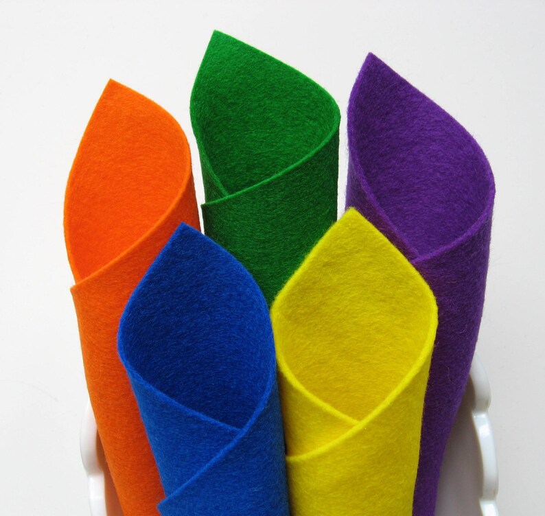 Wool Felt Set Jelly Bean Color Story 100% Merino Wool Felt | Etsy