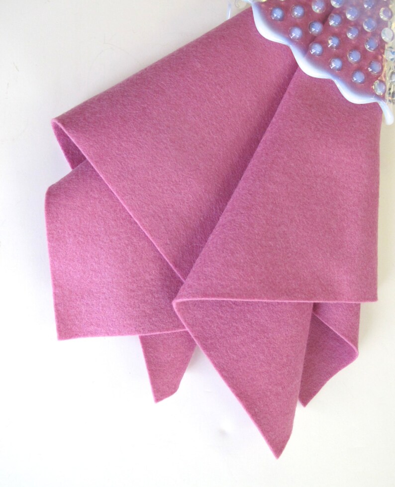 Rose Pink Felt 100% Wool Felt Sheet Large Felt Square Soft - Etsy