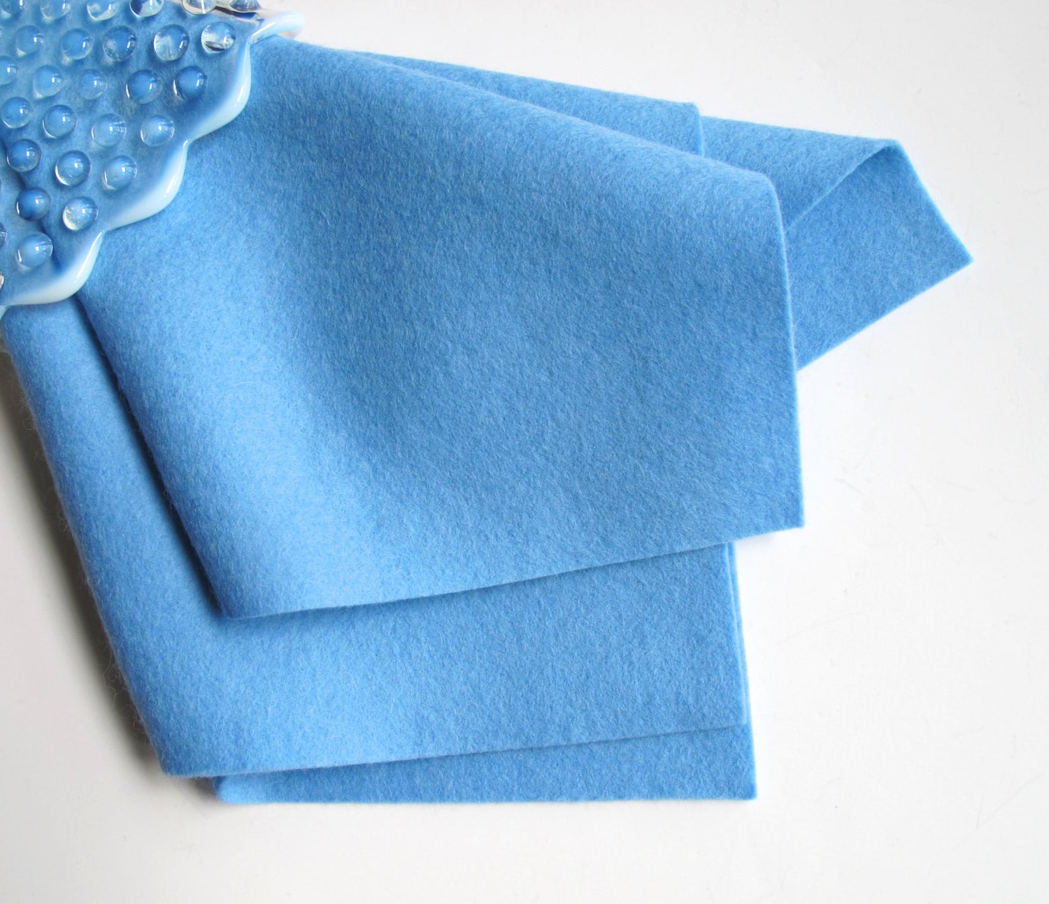 Light Blue Felt Wool Felt Square Large Felt Sheet 100% - Etsy